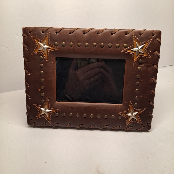 Unbranded | Accents | Cowboy Western Themed Photo Frame Leather Lacing ...